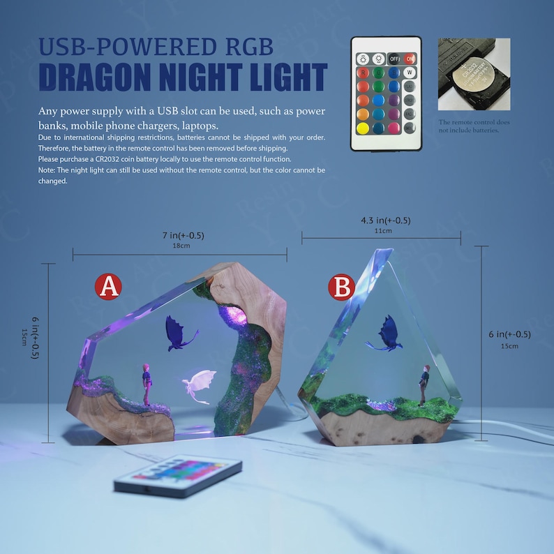 HTTYD Tooth.less Night Light – Dragon Resin Wood Lamp for Fantasy Room ...