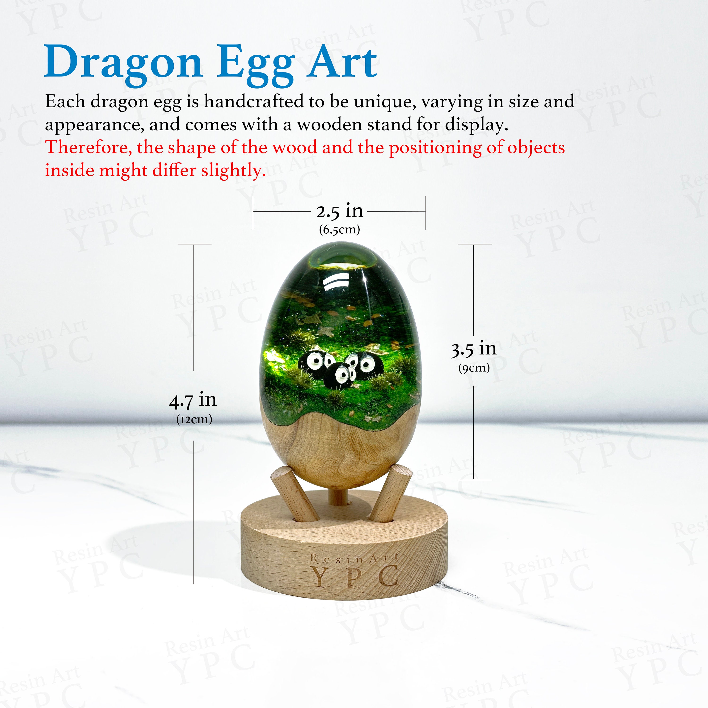 Soot Sprites Enchanted Resin Egg, Soot Gremlins Desk Decor, Desk ...