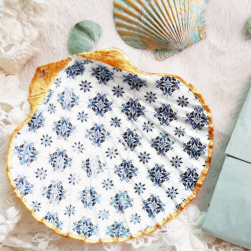 Scallop Shell Ring Dish Windmills Antique Vintage Tile - Etsy