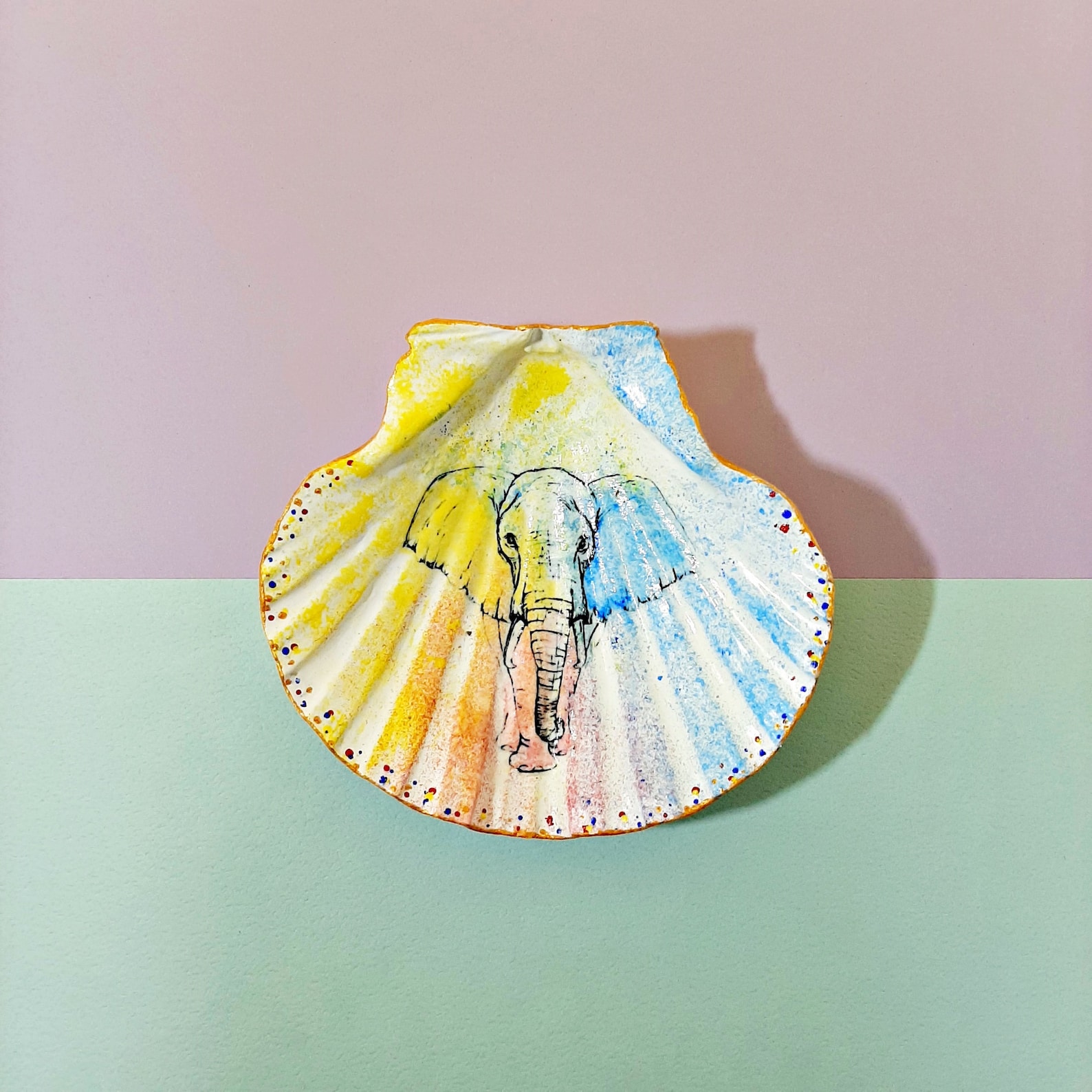 Elephant Shell Trinket Dish for Baby Shower Birthday Home - Etsy