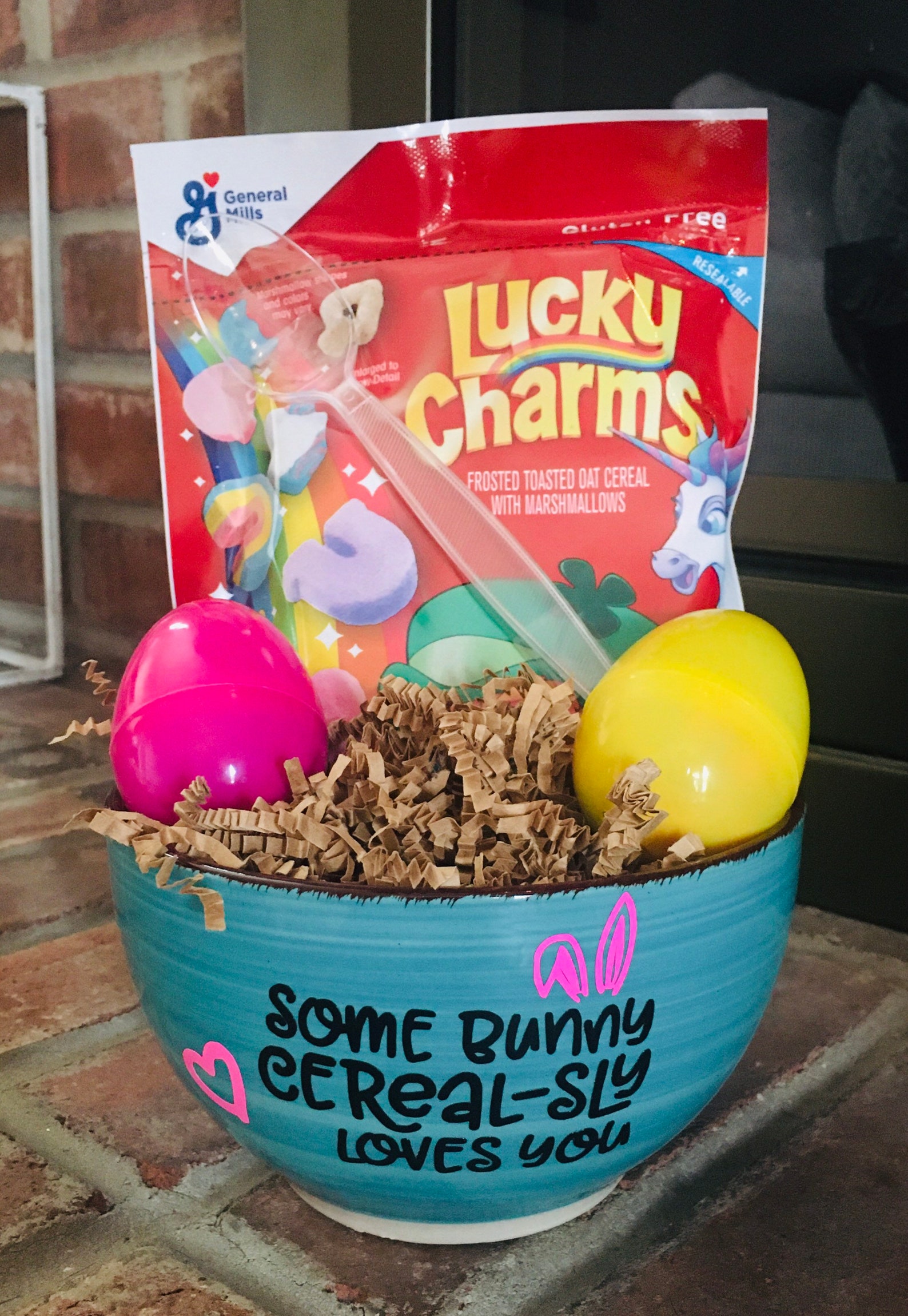 Says some Bunny Cereal-sly Loves You. Easter Ceramic Bowl - Etsy