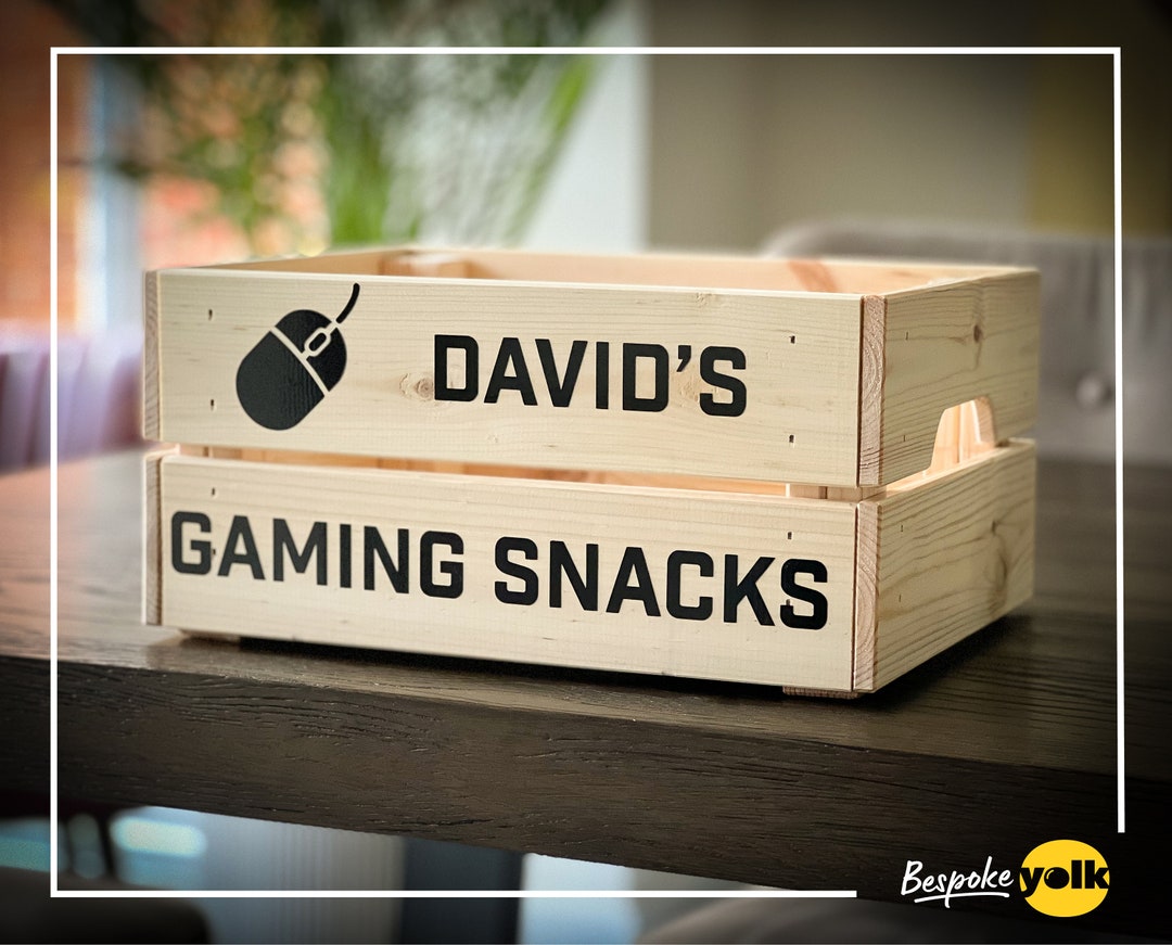 Personalised Gaming Snacks Box Decals Personalised Gamer Gift Stickers ...