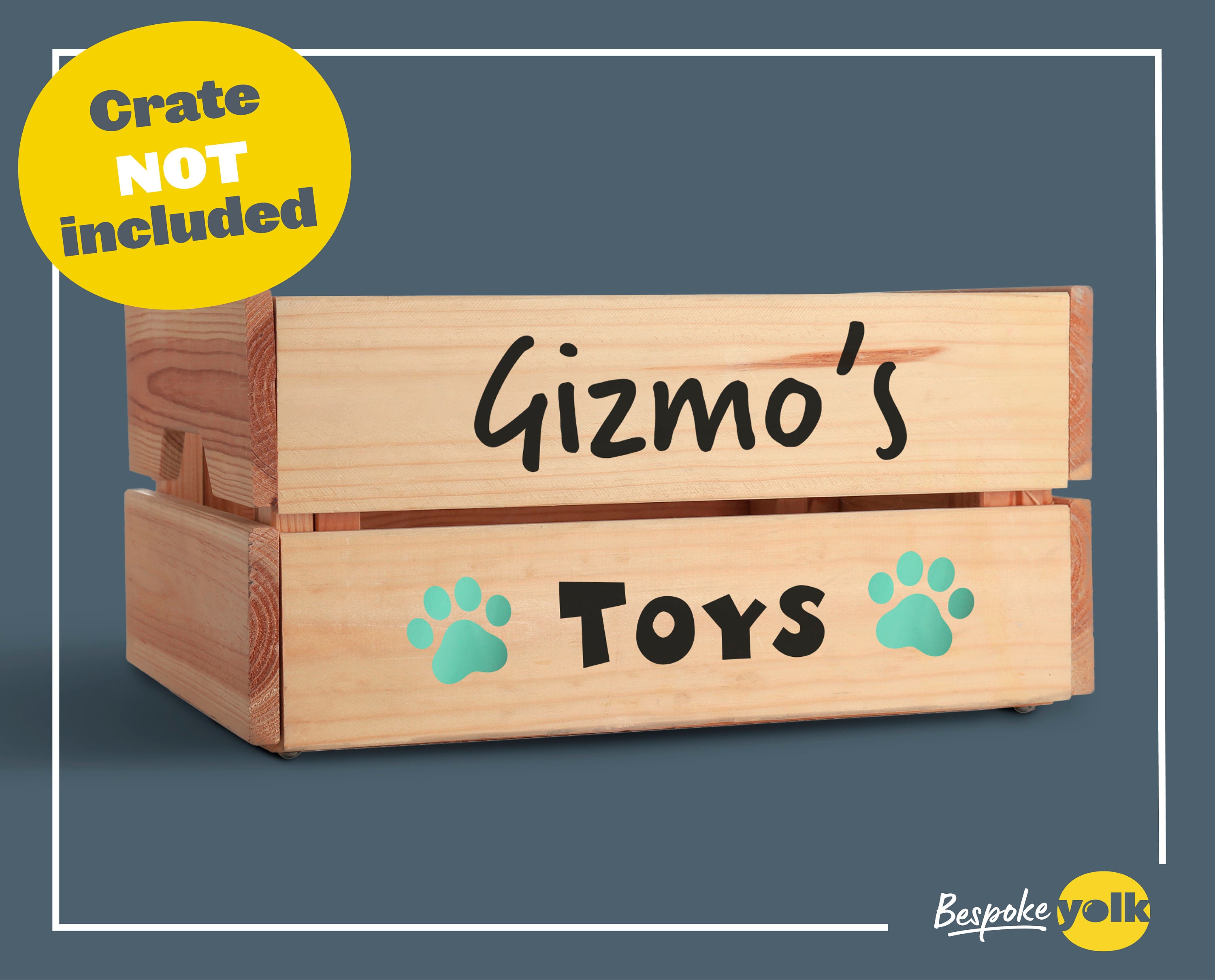 Personalised Pet Toy Vinyl Cat Toy Box Sticker Dog Toy - Etsy