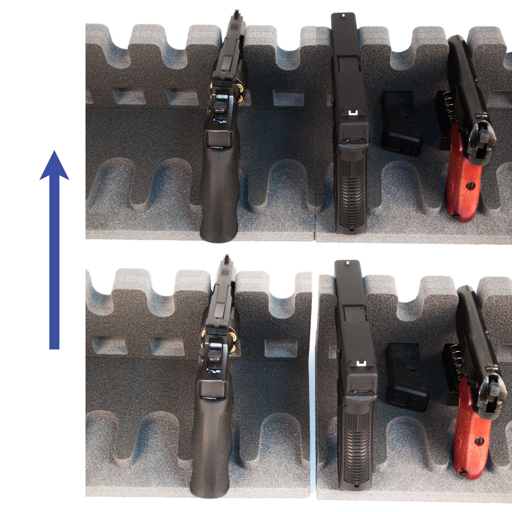 13 GR Gun & Magazine Holders. Rkrack Foam Gun Rack for Pistol/handgun ...