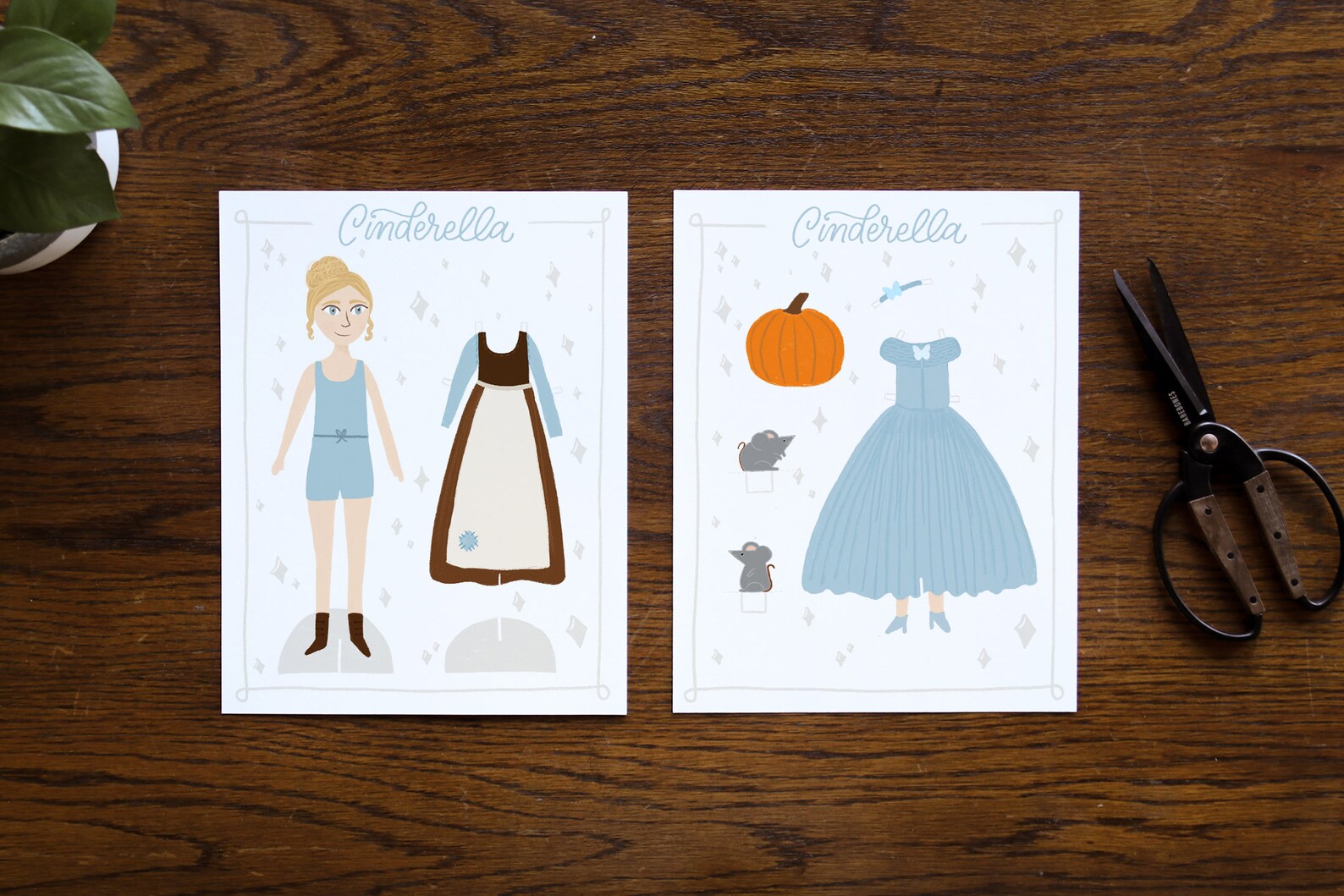 Cinderella Paper Doll Printable - Etsy Canada