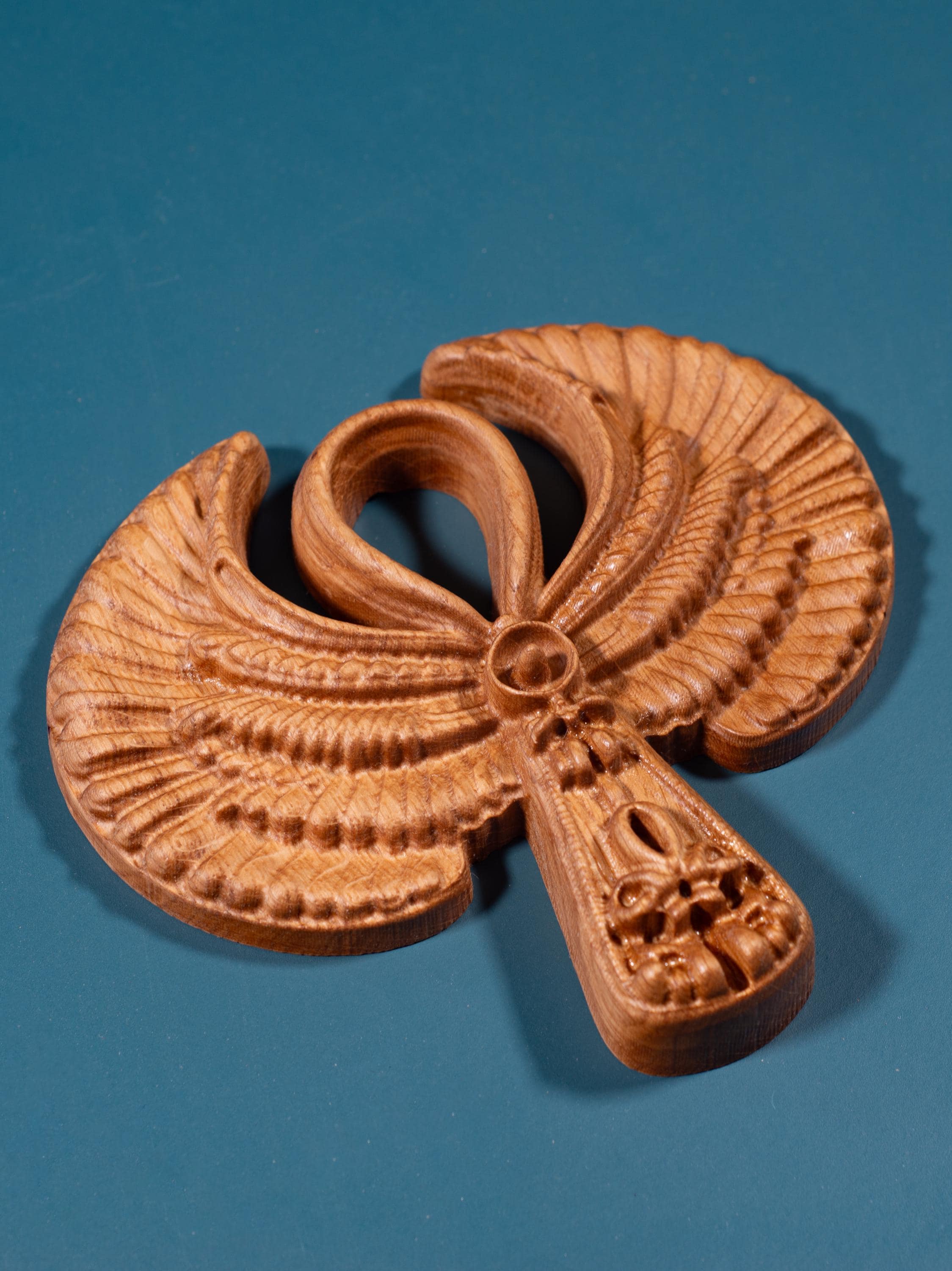 Egyptian Ankh Wall Art | Oak Wood Bas Relief Carving | Ancient Symbol ...