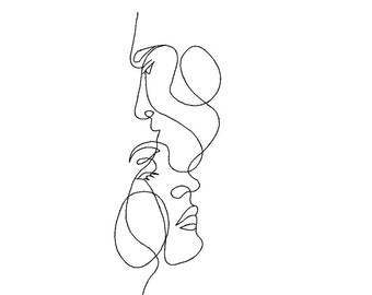 One Line Embroidery | Etsy