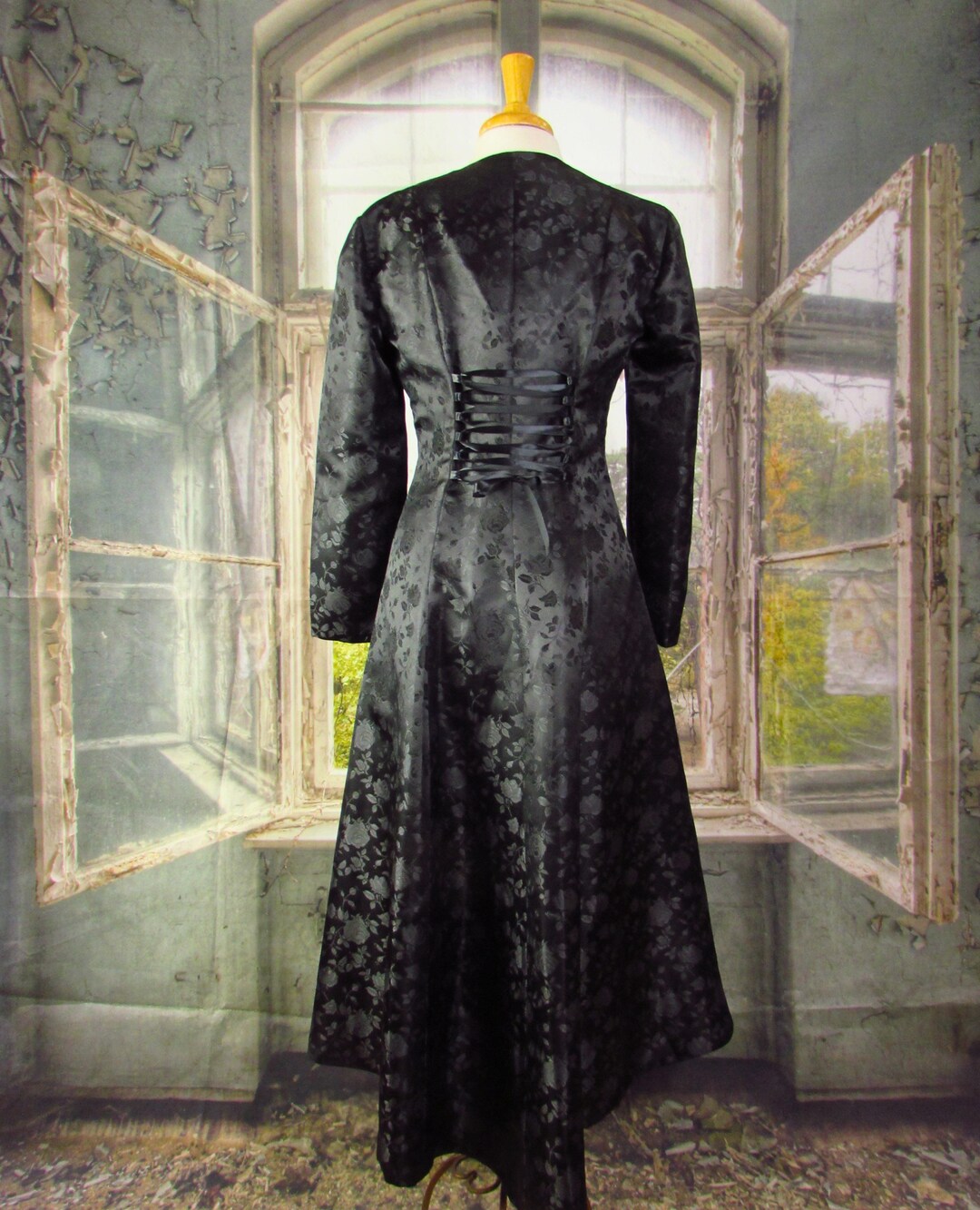 Black Corset Coat | Victorian Coat | Wedding Coat | Vampire Coat ...