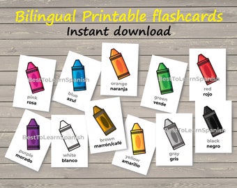 Spanish Colors Printable - Etsy