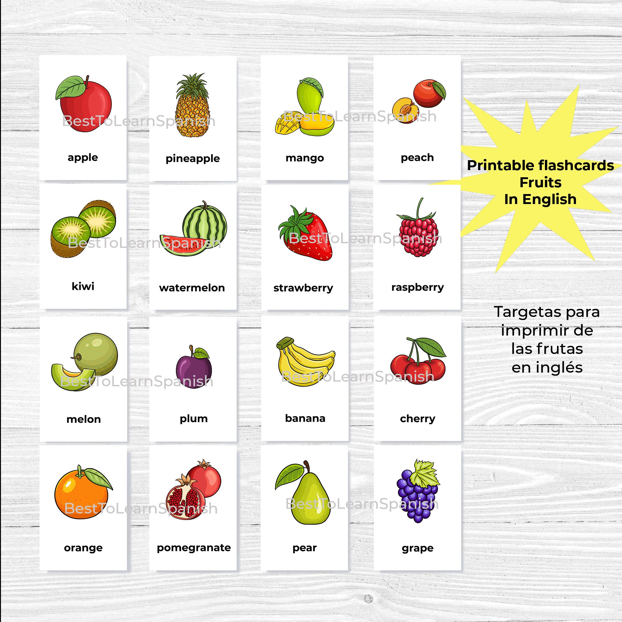 Las Frutas En Espanol