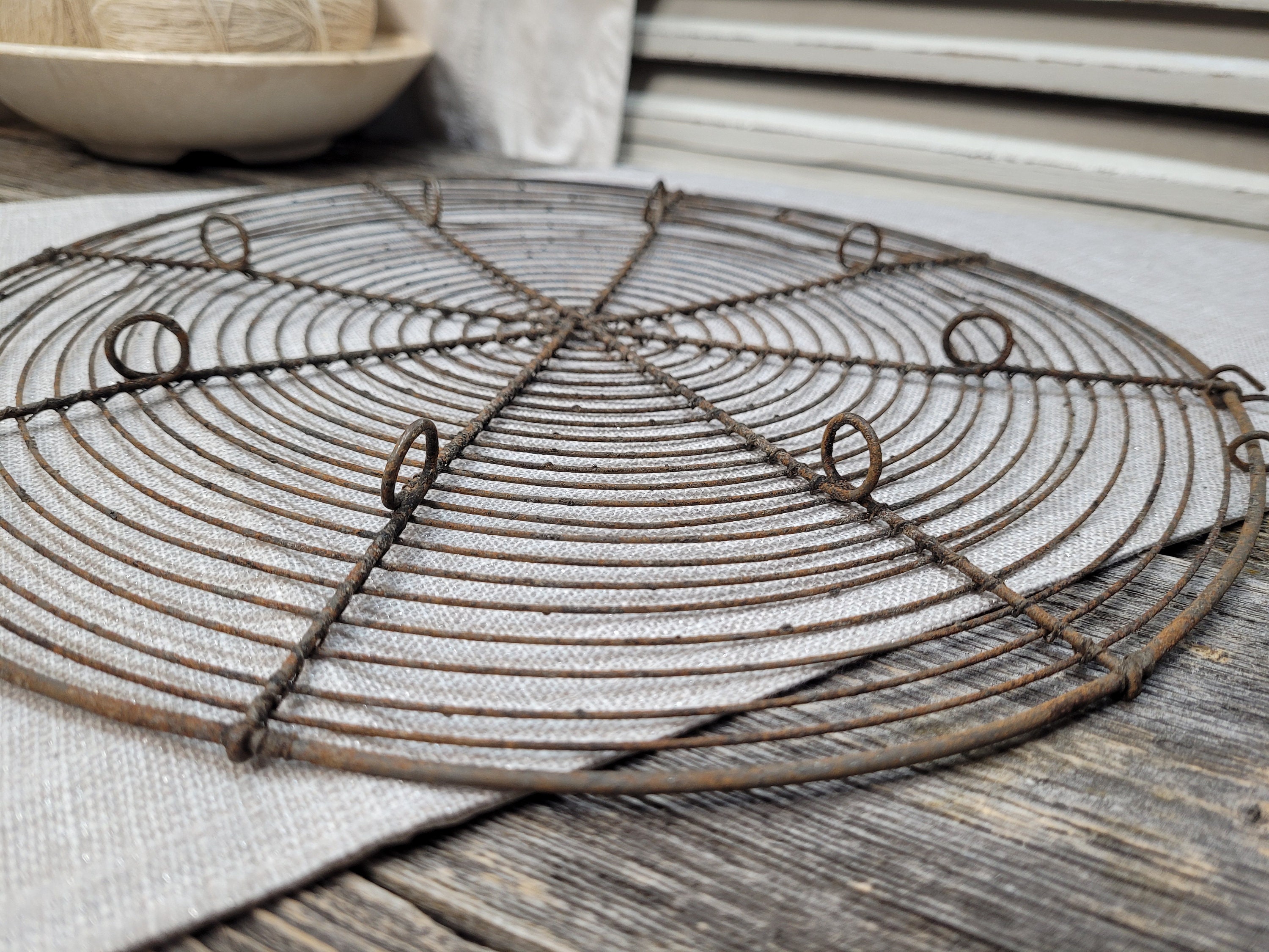 Antique French Metal Pie Racks, Wire Cooling, Baking, French Country ...