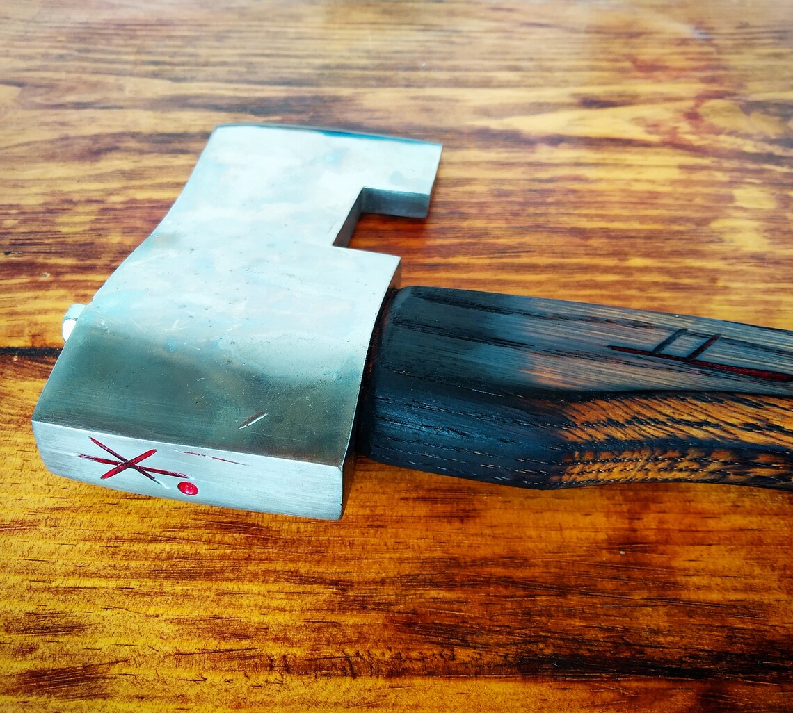 Custom Throwing Axe With Oak Handle - Etsy