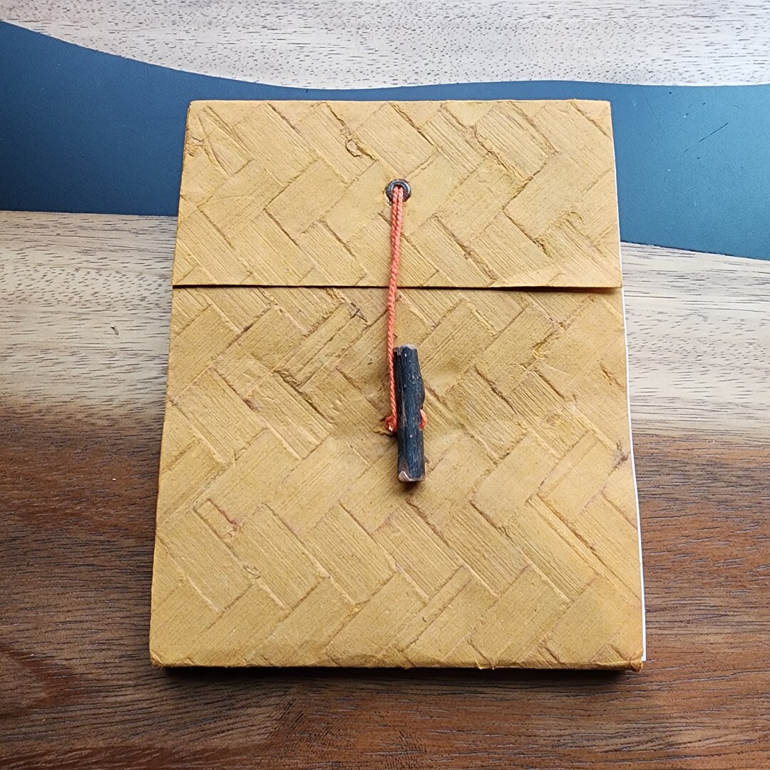 Softcover Lokta Journal With Wood & String Lock | Handmade in Nepal - Etsy