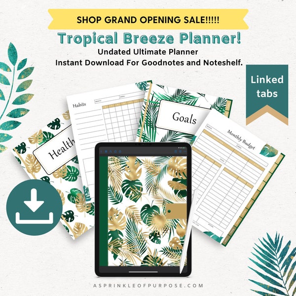 Tropical Planner - Etsy