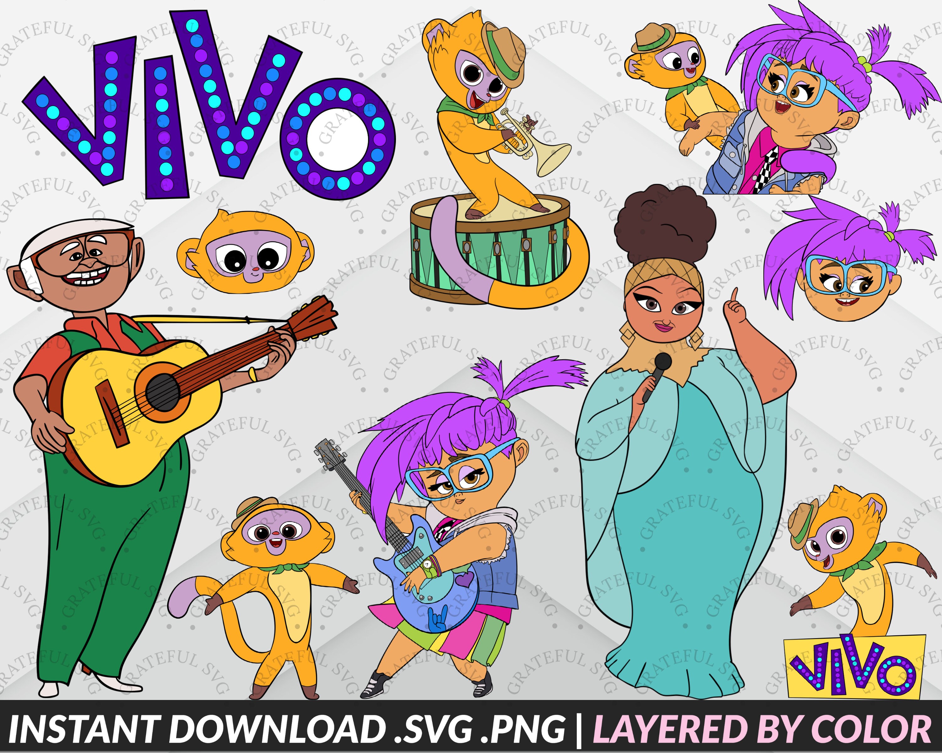 VIVO movie SVG Bundle / vivo movie svg / vivo movie birthday / | Etsy