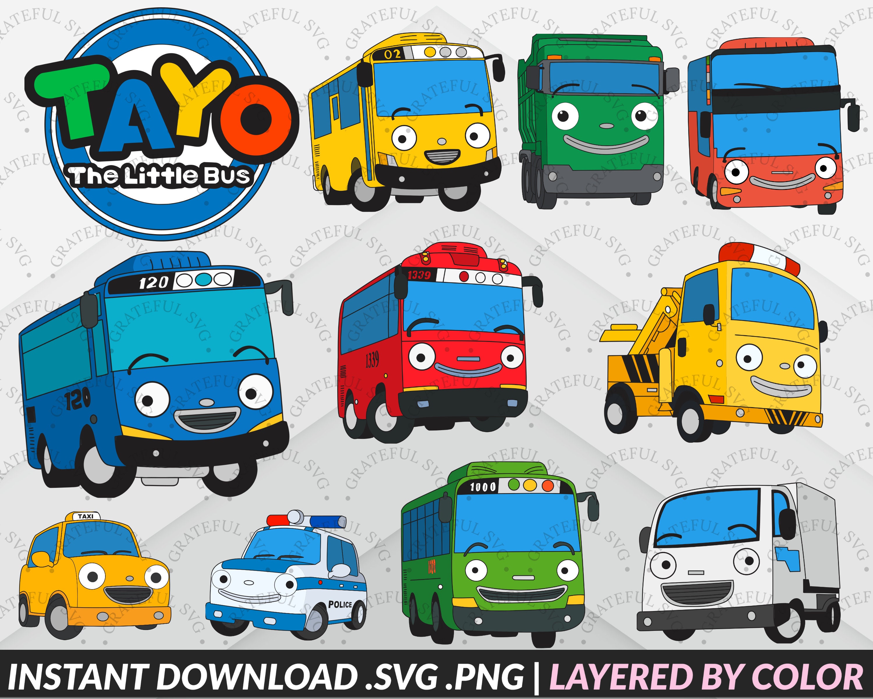 Tayo the Little Bus SVG Bundle Tayo Svg Tayo Birthday | Etsy Ireland