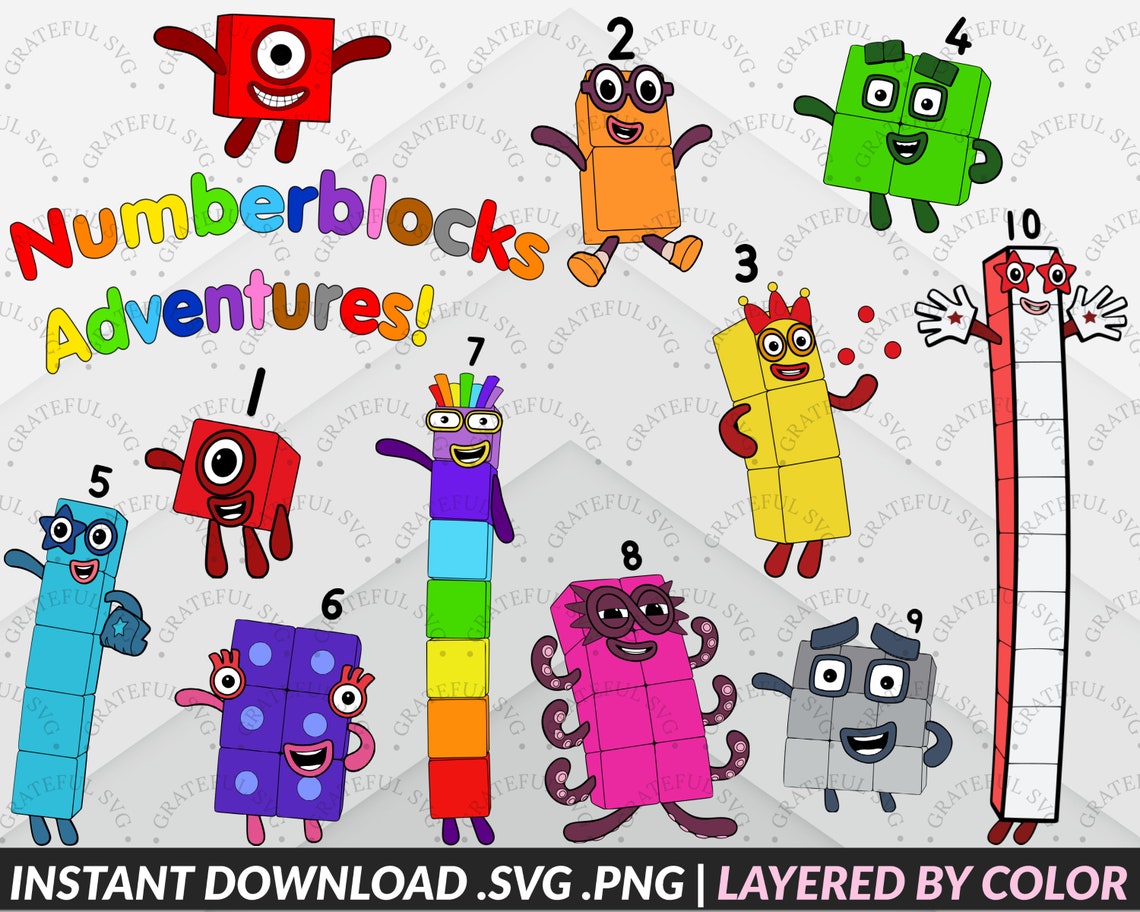 Bloques numéricos SVG Paquete / numberblocks svg / | Etsy