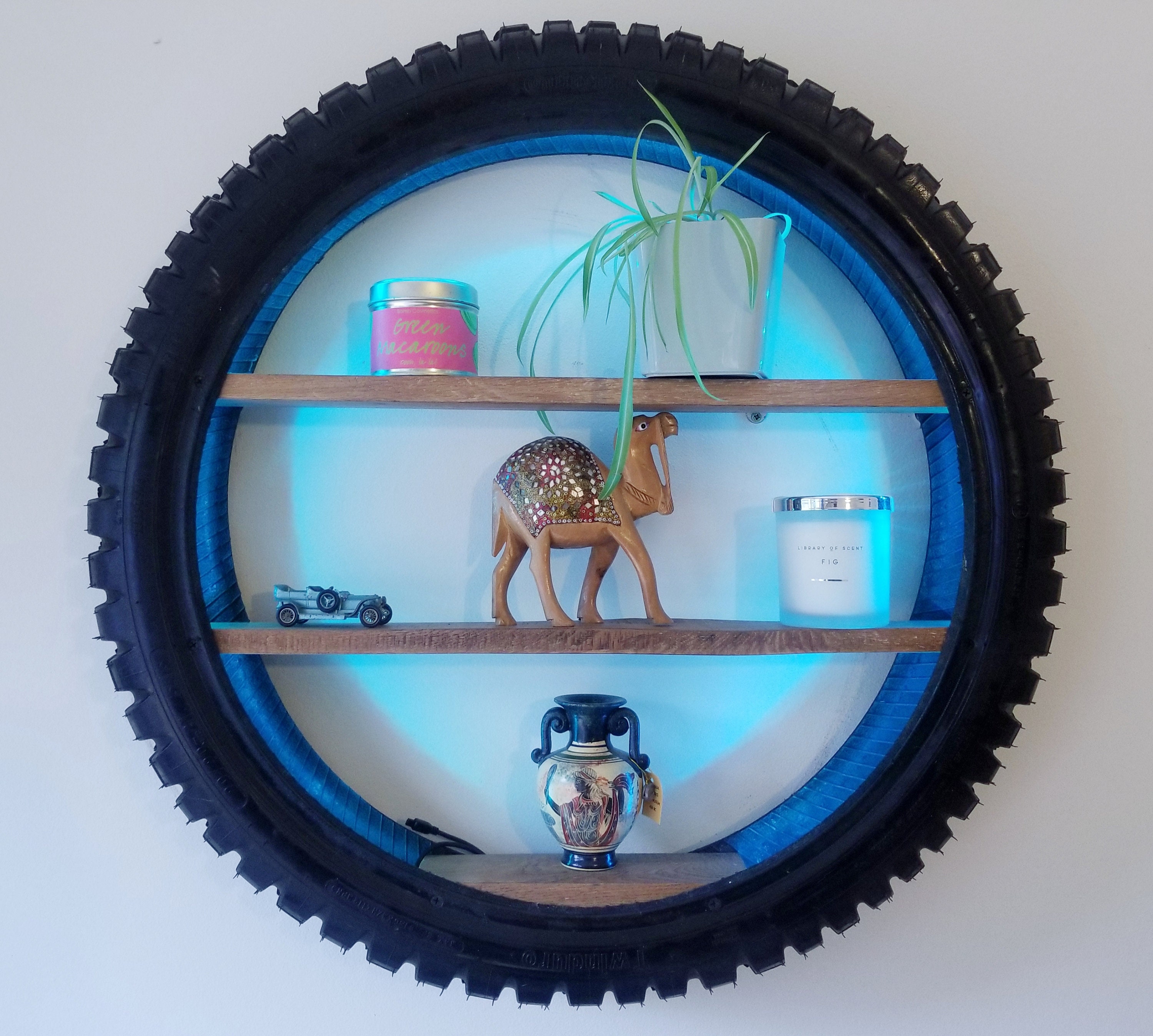 Motorbike Tyre Shelf Offroad, Photo, Trophy, Sentimental Item Display ...