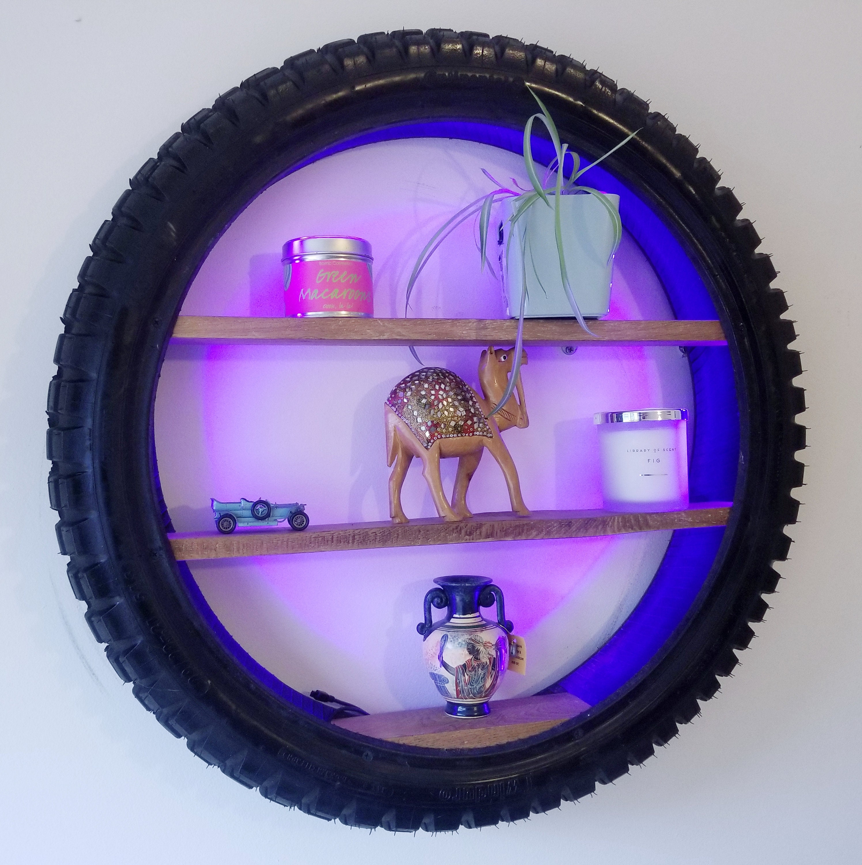 Motorbike Tyre Shelf Offroad, Photo, Trophy, Sentimental Item Display ...