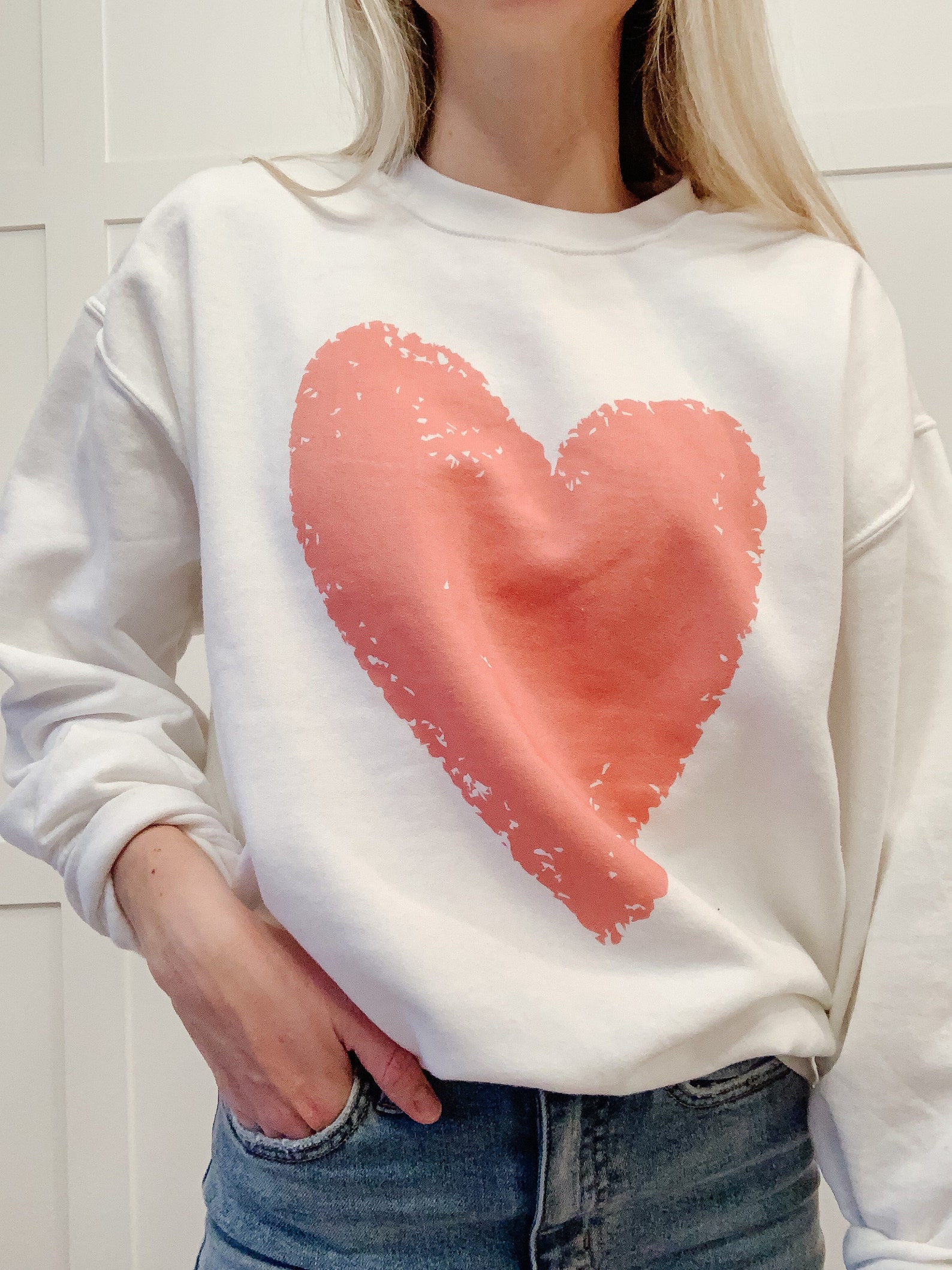 Graphic Heart Unisex Crewneck Sweatshirt Etsy