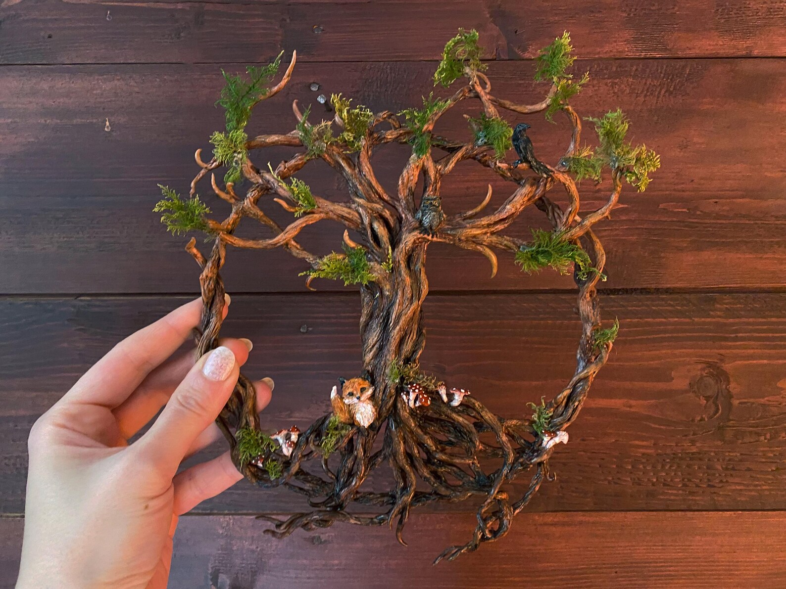 Hand Sculpted Tree of Life , Circle Symbol for Growth and Abundance ...