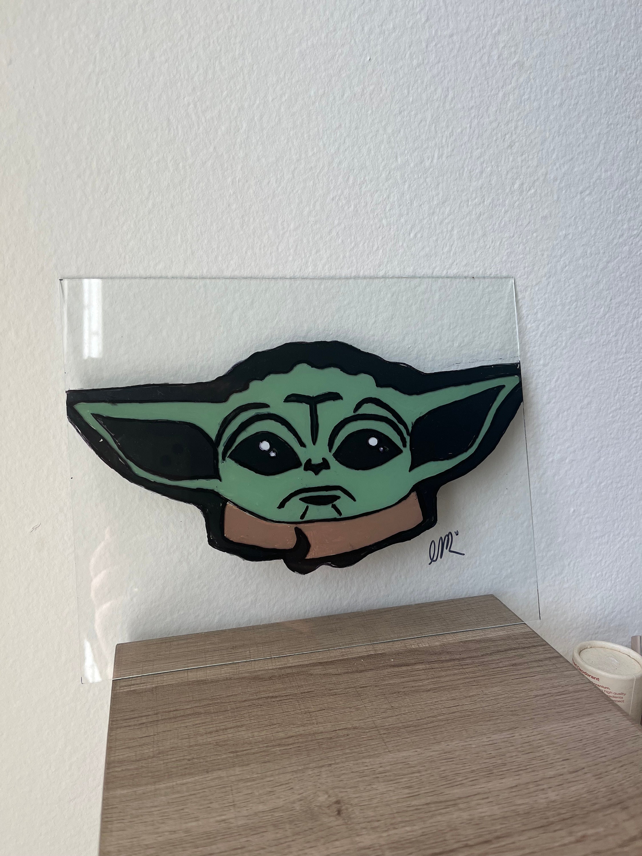 Grogu Glass Portrait the Mandalorian Star Wars - Etsy