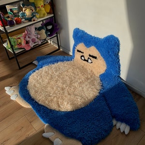 Snorlax Tufted Fluffy 3d Skeleton Rug Tufting Carpet - Etsy
