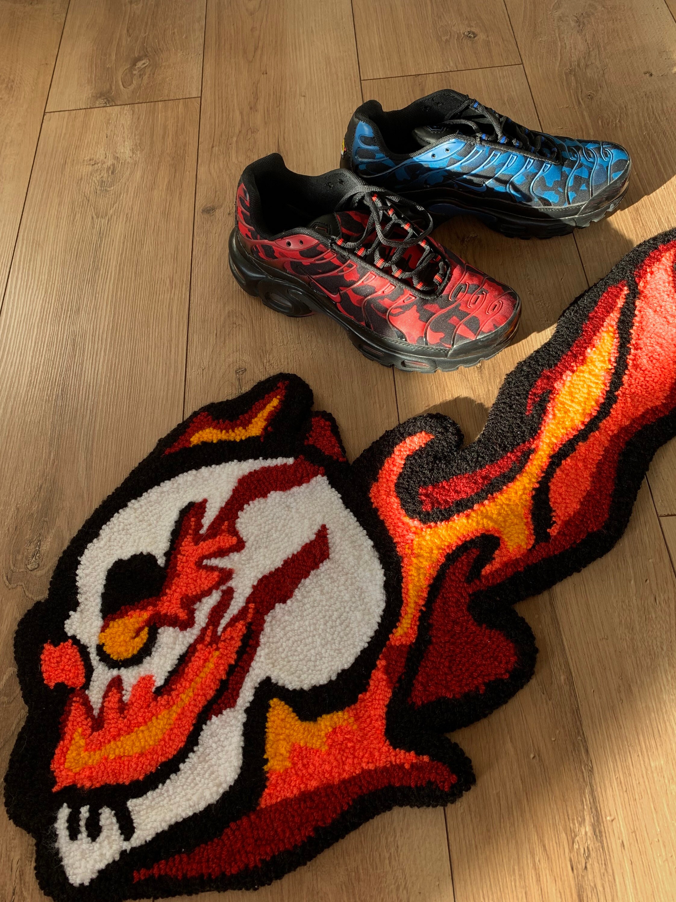 Nike Tn Skull Custom Tufted Rug | Etsy