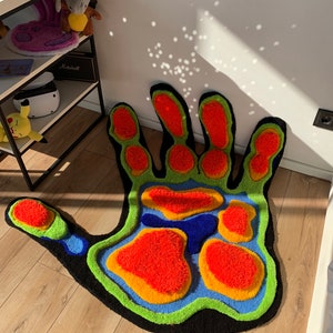 Thermal Hand Rug Tufted Custom 3d Carpet - Etsy