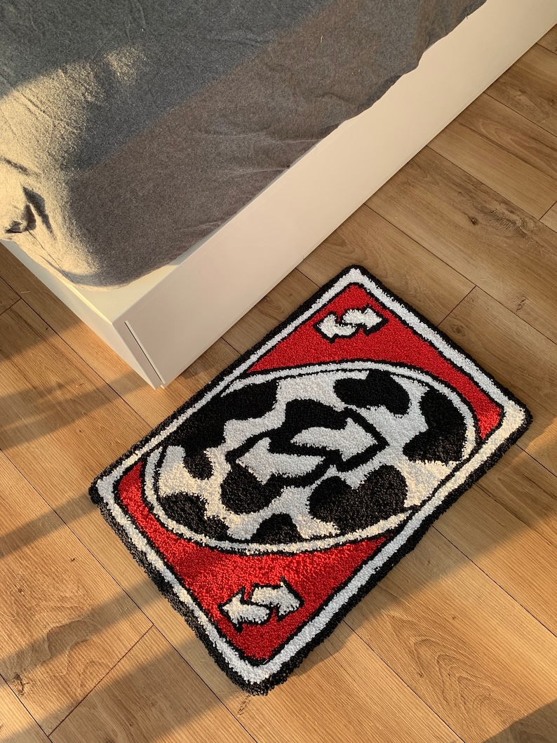 Custom Rug UNO Card Tufted Handmade. Any Color Available - Etsy