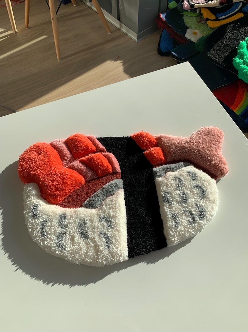 Tufted Rug 3d Fluffy Japanese Sushi Tufted Rug, Cute Kitchen Decor ...