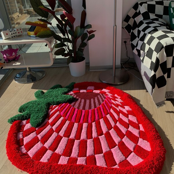 Strawberry Rug - Etsy