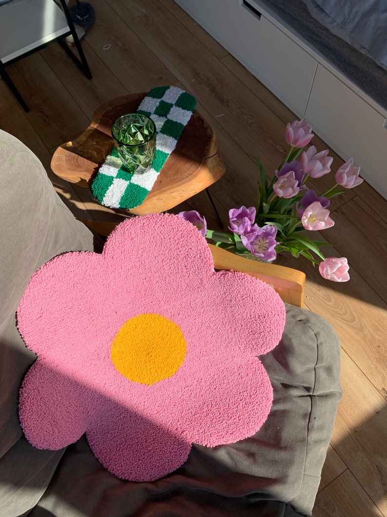 Handmade Custom Tufted Rug Coaster - Etsy