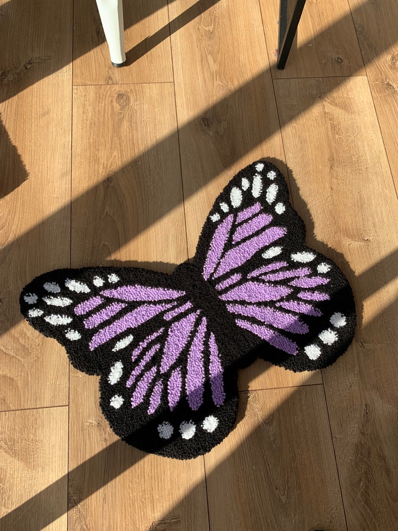 Handmade Tufted Butterfly Custom Rug - Etsy