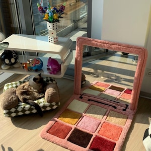 Makeup Palette Rug and Mirror Custom Tufted - Etsy