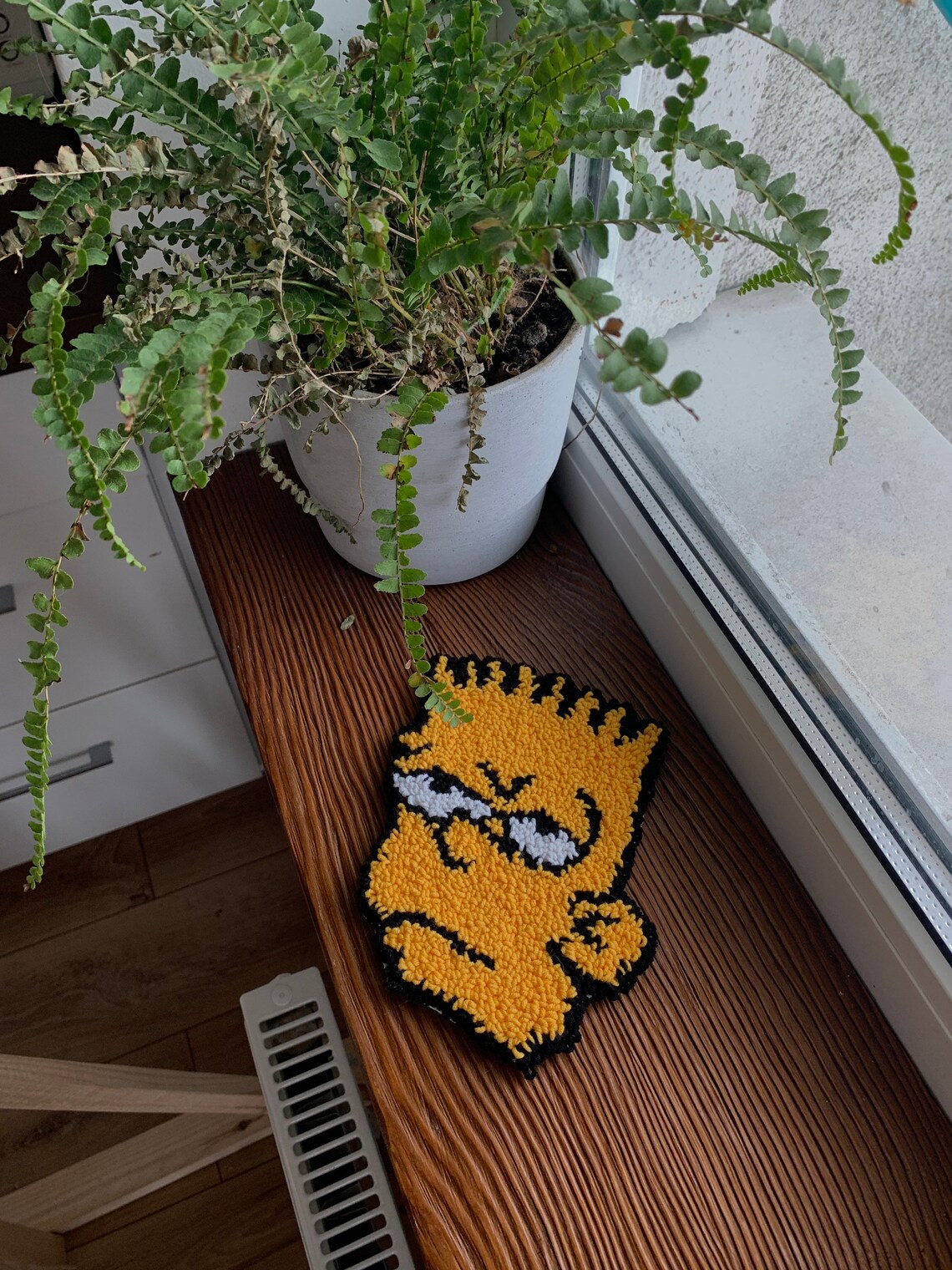 Punch Needle Coaster Handmade Custom tufted Rug Coasters | Etsy