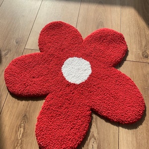 Handmade Tufted Custom Flower Rug. Any Color - Etsy UK