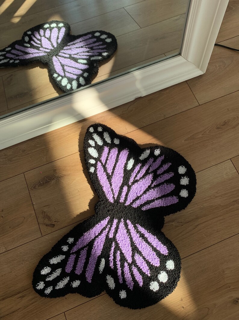 Handmade Tufted Butterfly Custom Rug - Etsy