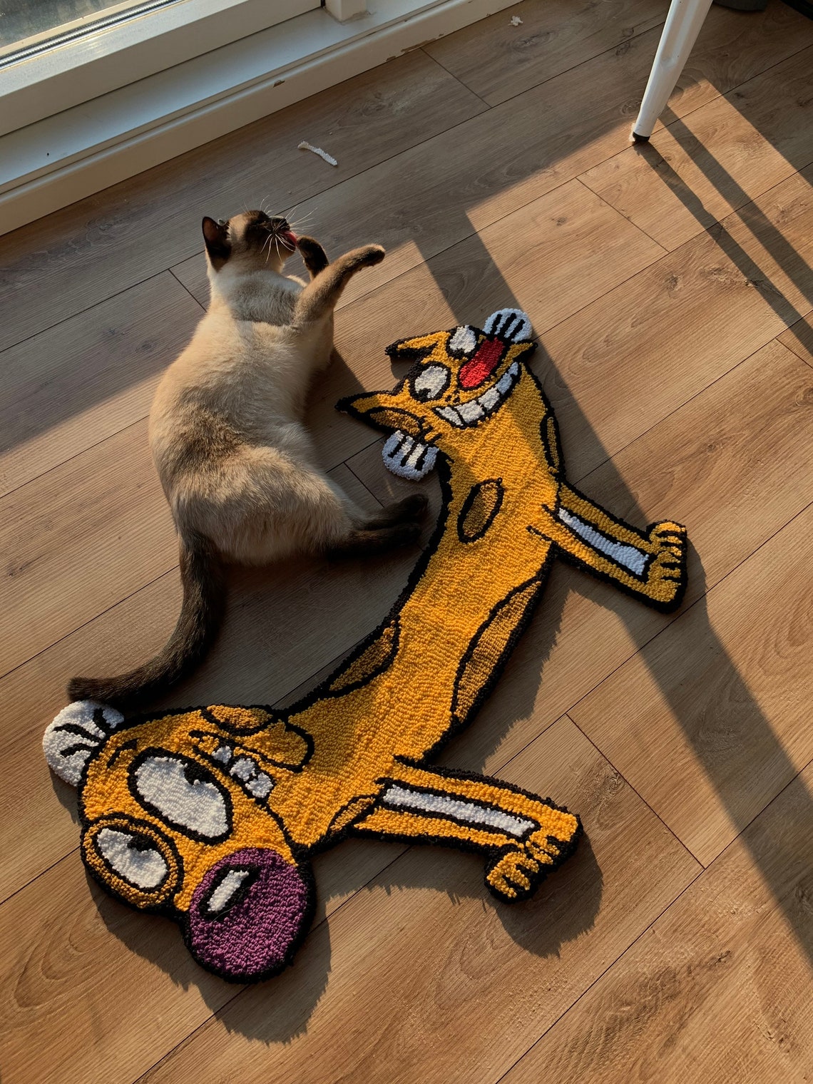 Handmade Tufted Custom Catdog Rug - Etsy