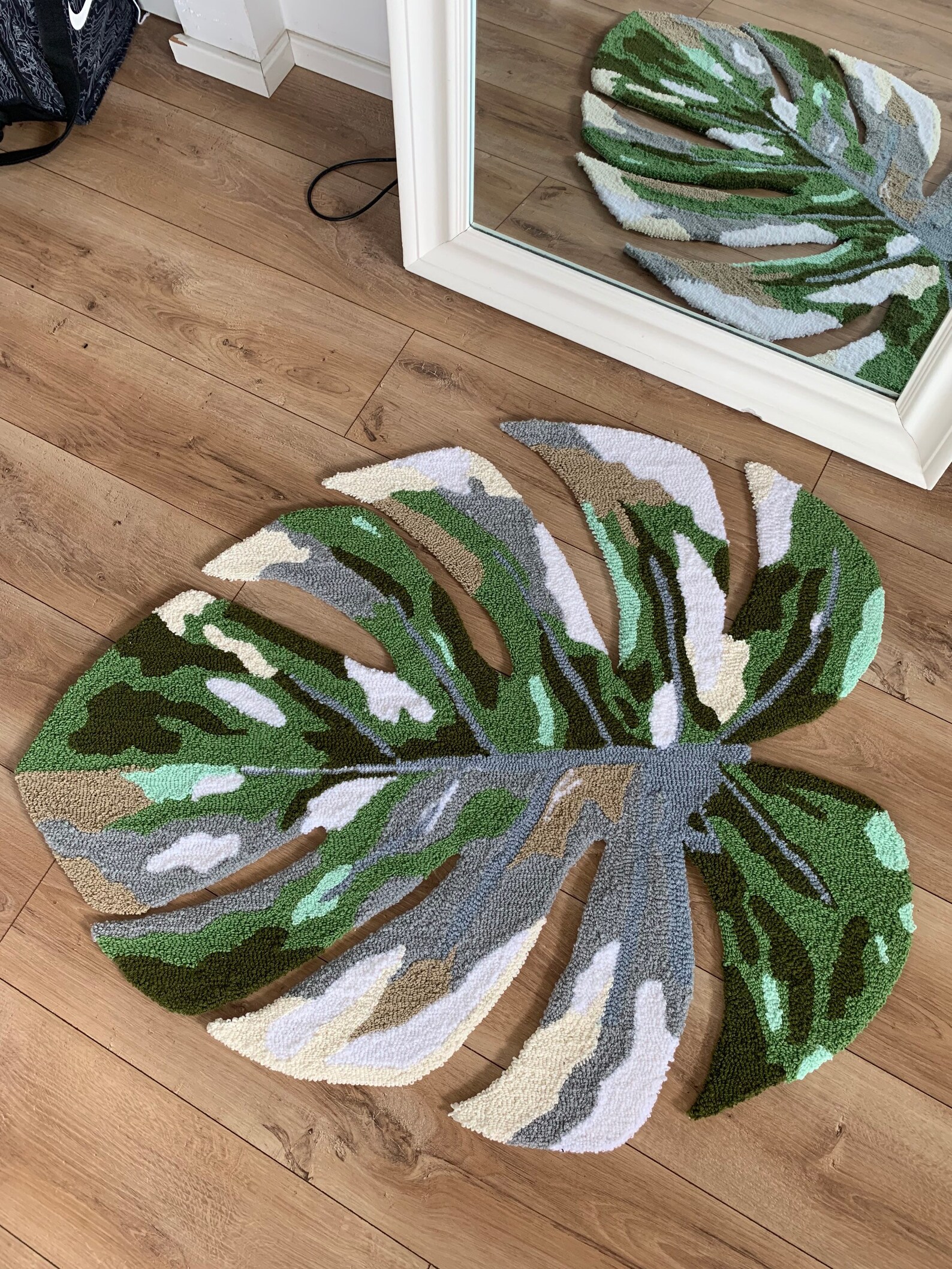 Monstera Tufted Rug Custom Flower Handmade Tufting Carpet - Etsy