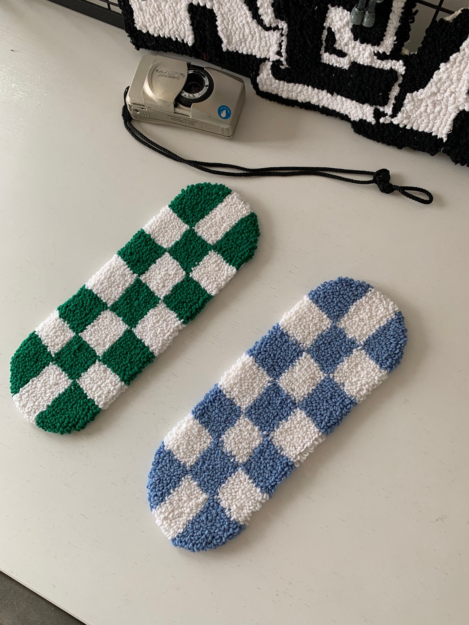 Handmade custom tufted rug coaster | Etsy