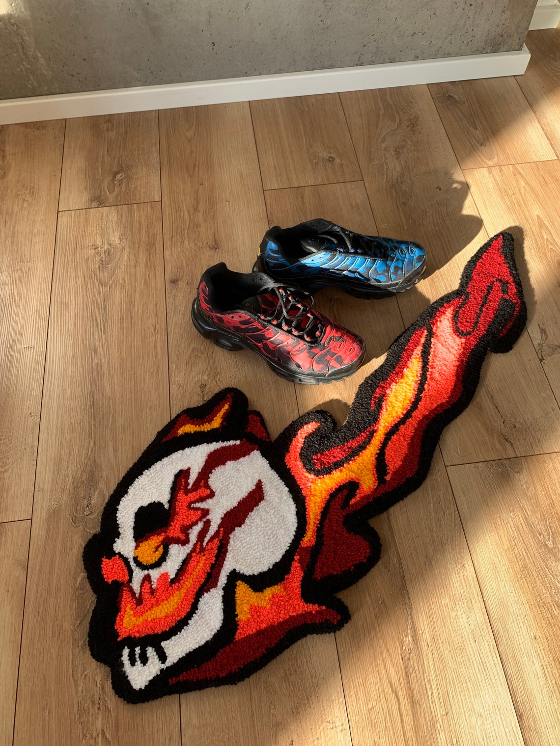 Nike Tn Skull Custom Tufted Rug | Etsy