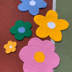 Handmade Tufted Custom Flower Rug. Any Color - Etsy Australia