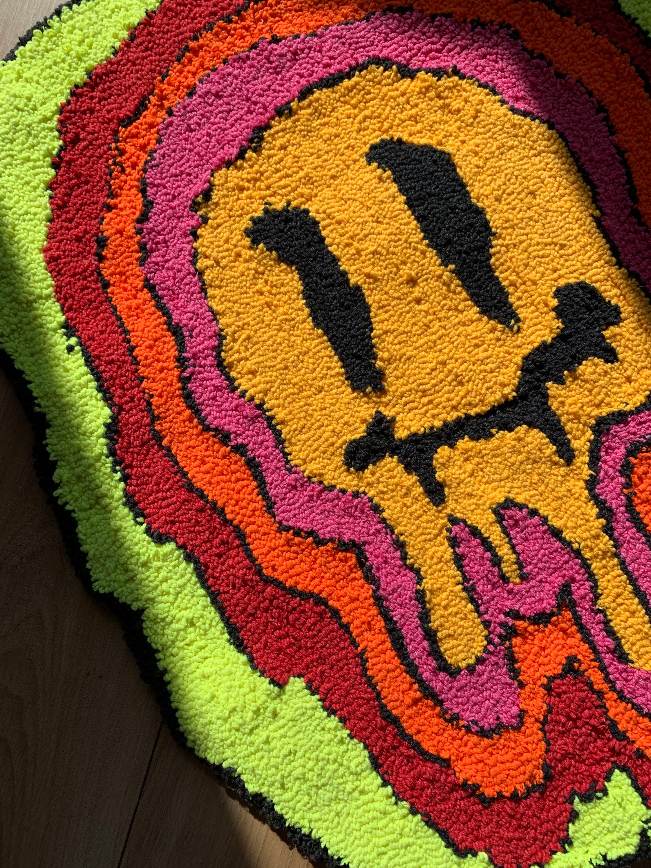 Lsd smile tufted custom rug | Etsy
