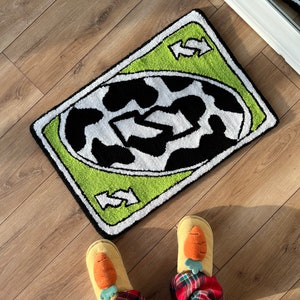 Custom Rug UNO Card Tufted Handmade. Any Color Available - Etsy