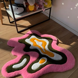 Tufted Abstract Rug Tufting Carpet Handmade Custom - Etsy