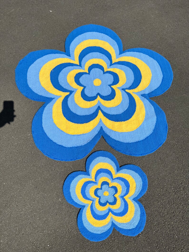 Rug Flower Rainbow Tufted Custom - Etsy