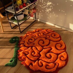 Devil Fruit Rug Tufted 3d Custom Fluffy Rugs Tufting Carpet - Etsy
