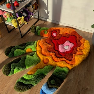 Thermal Hand Fluffy Rug Tufted Custom Carpet - Etsy