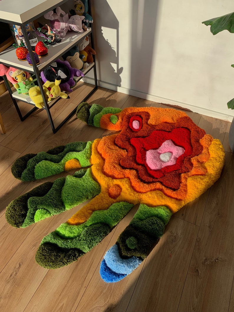 Thermal Hand Fluffy Rug Tufted Custom Carpet - Etsy